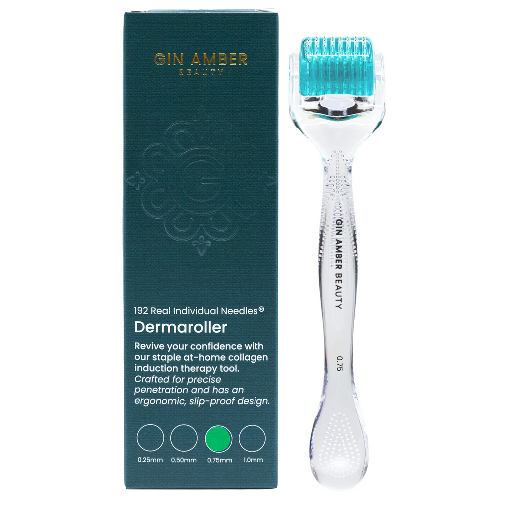 0.75mm Dermaroller for Wrinkles, Scars, Acne & scalp – Gin Amber Beauty