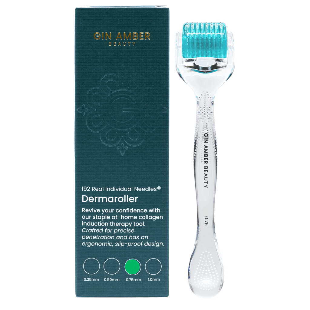 0.75mm Dermaroller for Wrinkles, Scars, Acne & scalp – Gin Amber Beauty
